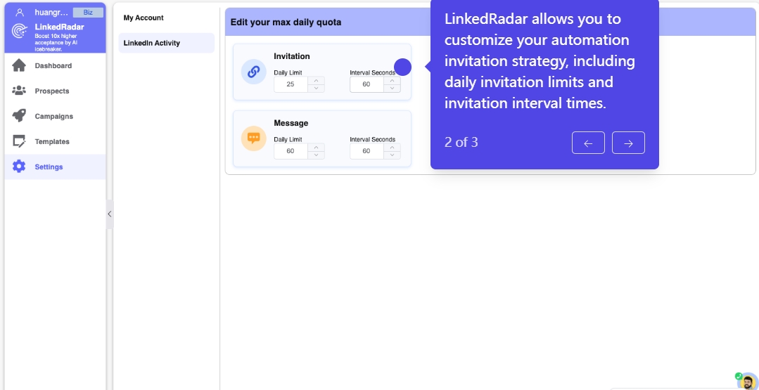 Create an invitation campaign and sent invitations automatically