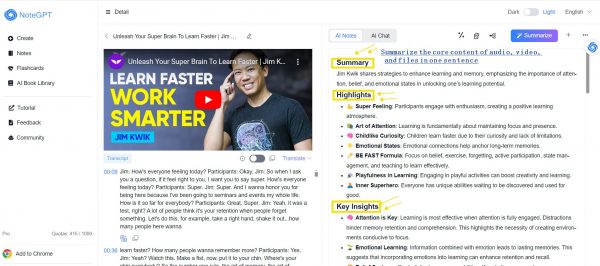 Beginner's Guide | How to Use the NoteGPT Workplace？