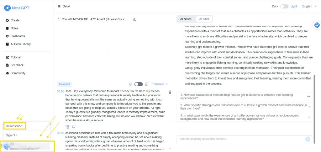 新手指南 | 如何使用NoteGPT工作台