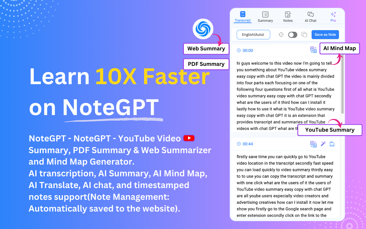 The Ultimate Reading Assistant: NoteGPT's Chrome Extension