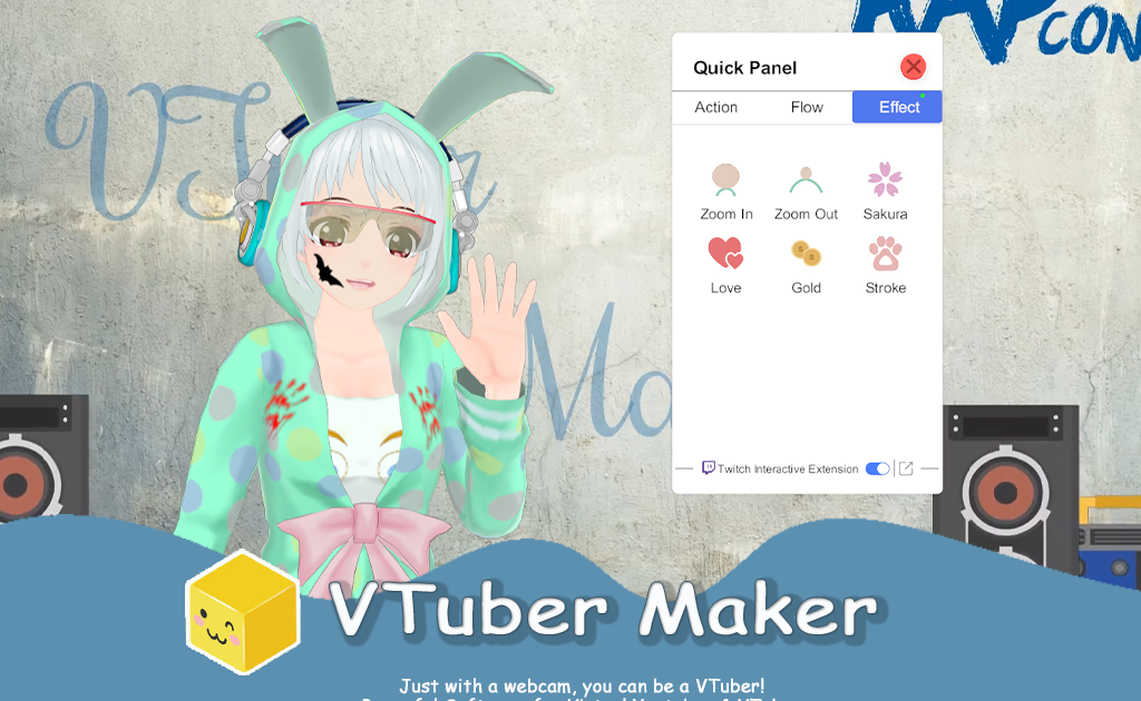How to use Twitch Extension: Virtual Effects | VTuber