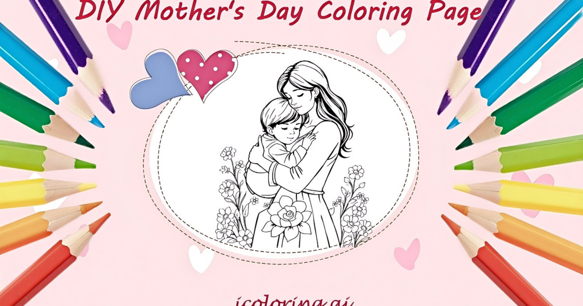 DIY Mother's Day Coloring Pages:loving Gifts for Mom