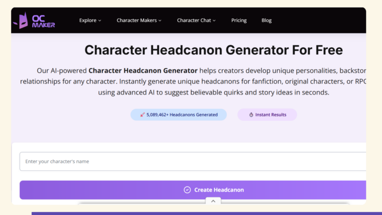 Top 5 Character Headcanon Generators in 2025