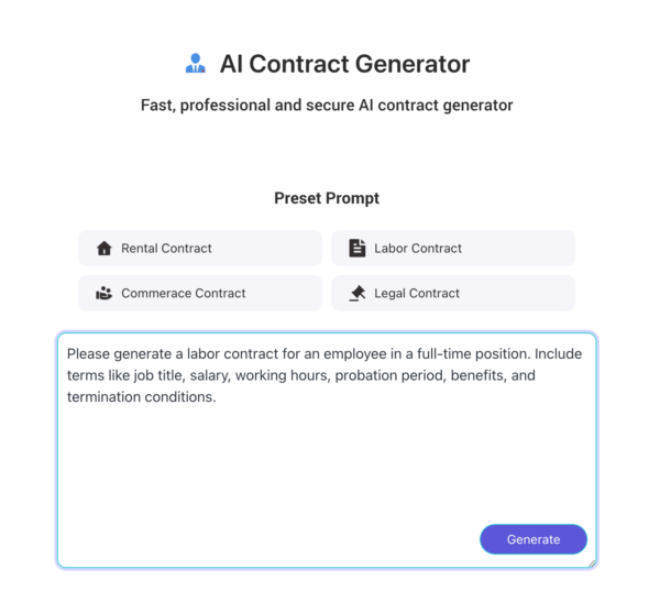 Can AI Contract Generator Create Legal Contracts?
