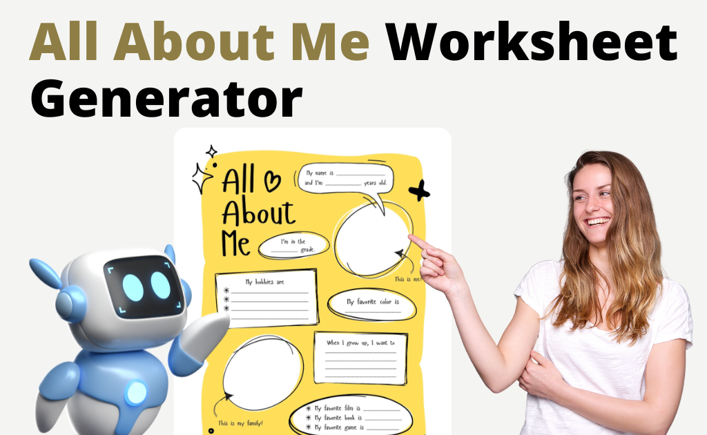 All About Me Worksheet Generator – Free Printable PDF