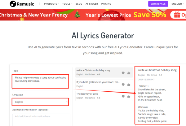 Christmas Holiday Song Lyrics: AI-Made Magic for Your Festive Tune