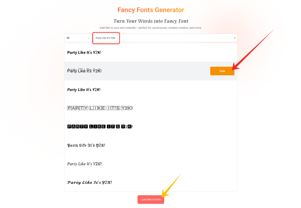 Y2K Font Generator: Copy-and-Paste Retro Vibes for Free