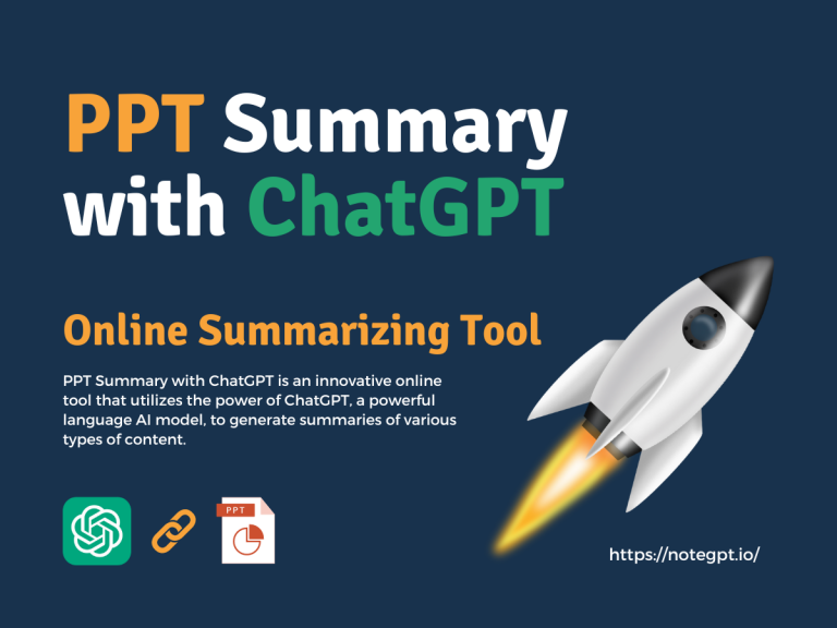PPT Summary with ChatGPT – Online Summarizing Tool