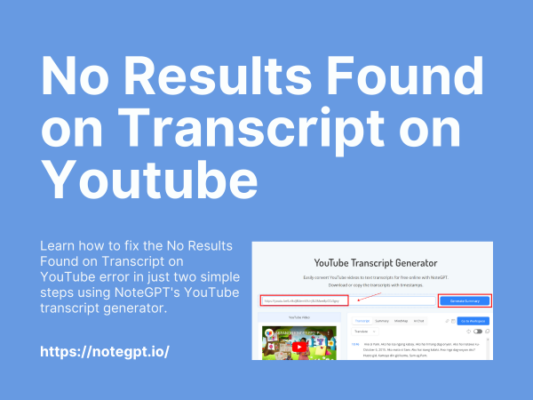 How to Fix No Results Found on Transcript on YouTube: A Simple 2-Step Guide