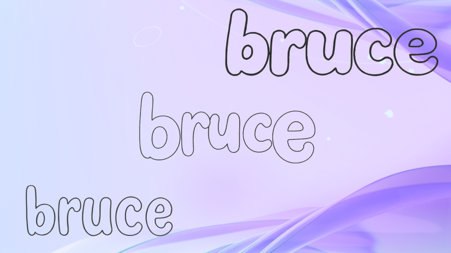 Handwriting Styles Fancy Way to Write the Name Bruce