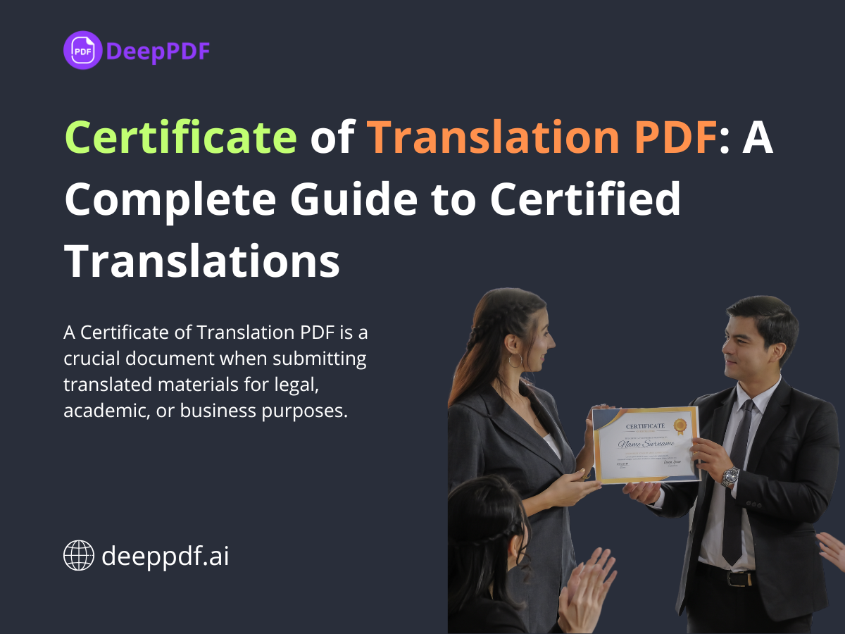 Certificate of Translation PDF - How to Get a Certified Translation