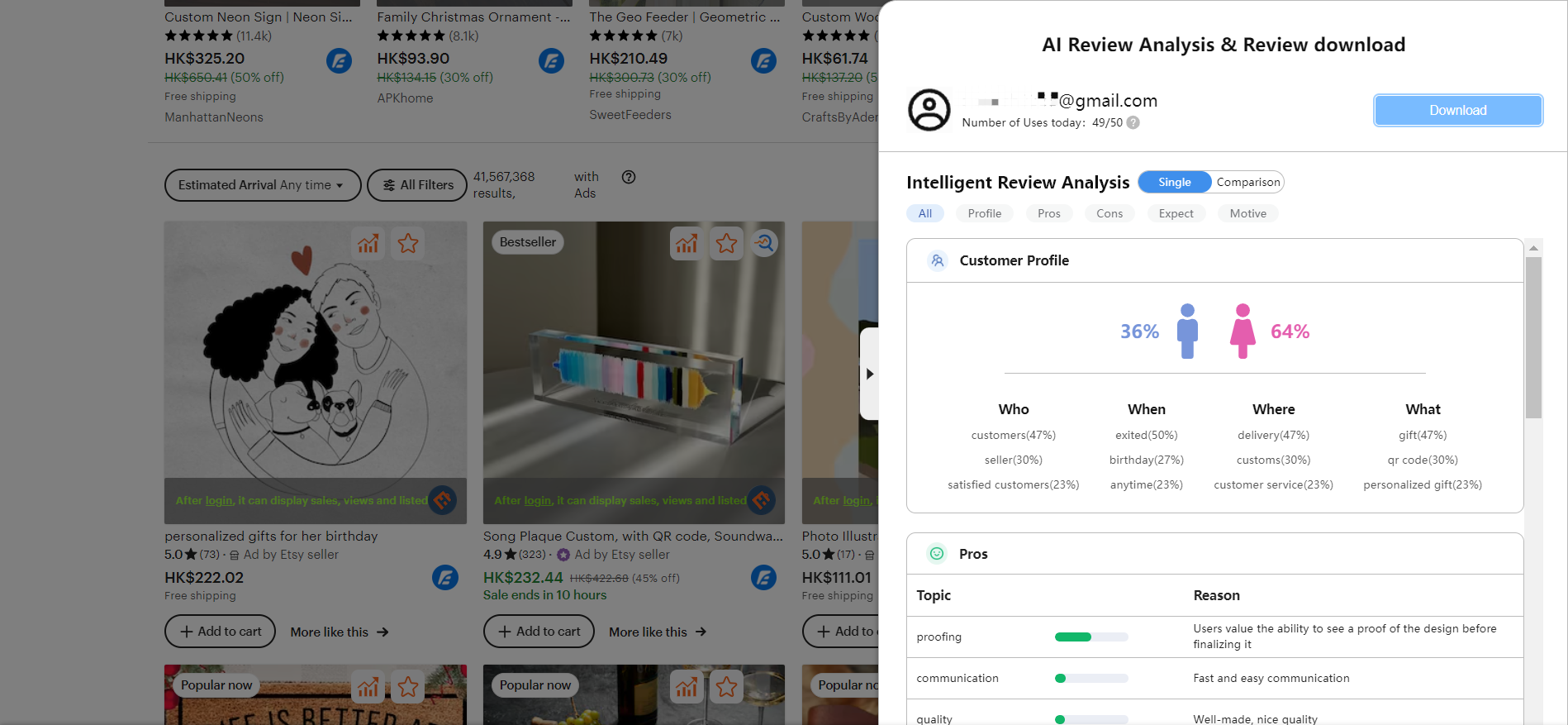 Analyzing Etsy Reviews with AI for Improved Product Development