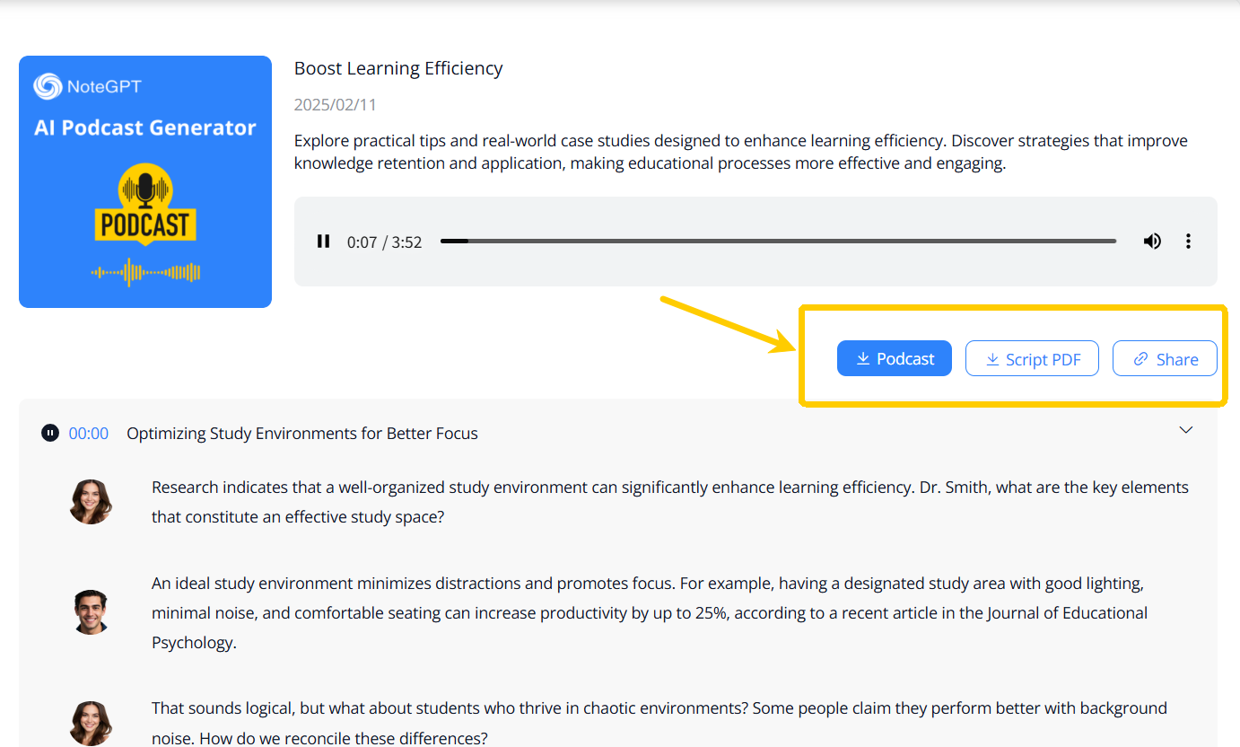 How to Convert PDF to Podcast for Free Using NoteGPT (2025 Guide)