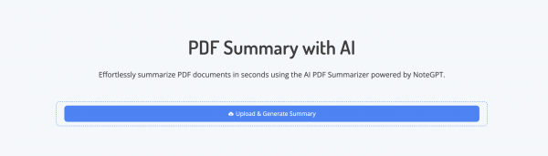 How to Use PDF Summarizer via NoteGPT: 2024 Ultimate Guide