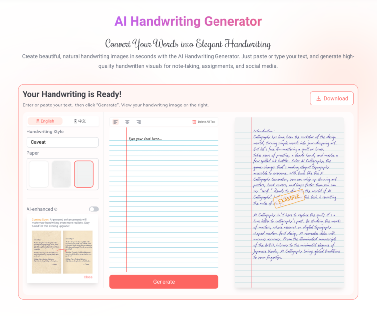 How to Make Text Look Handwritten for Free (No Watermark, Easy & Fast)