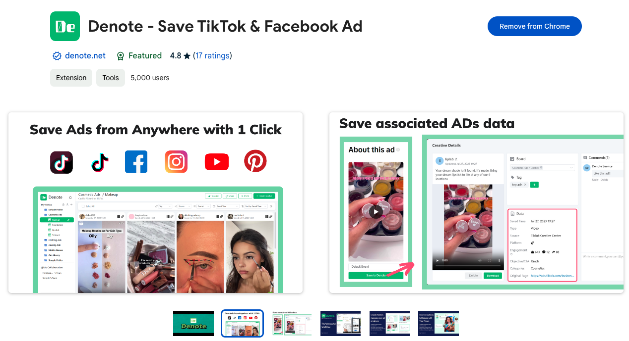 What is an Ad Button? Use Denote to Save Ads for Your Ads Library