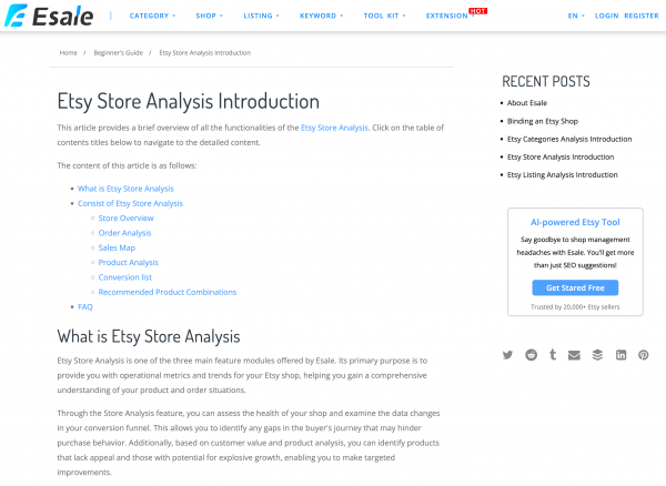 How to run your ETSY shop with a powerful shop analysis tool