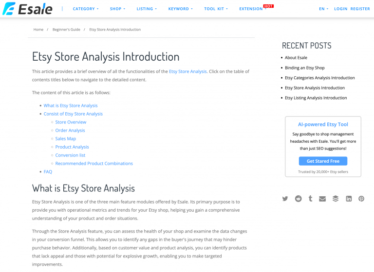 How to run your ETSY shop with a powerful shop analysis tool