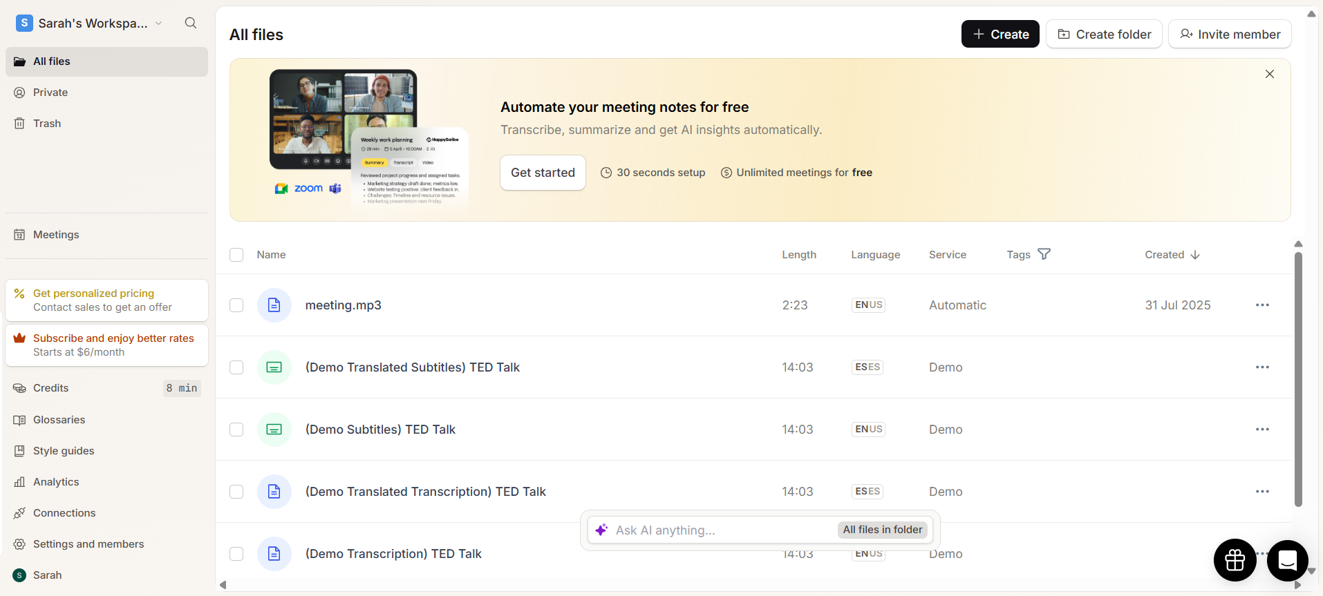 Top 9 Free Audio Transcript Tools to Use in 2025