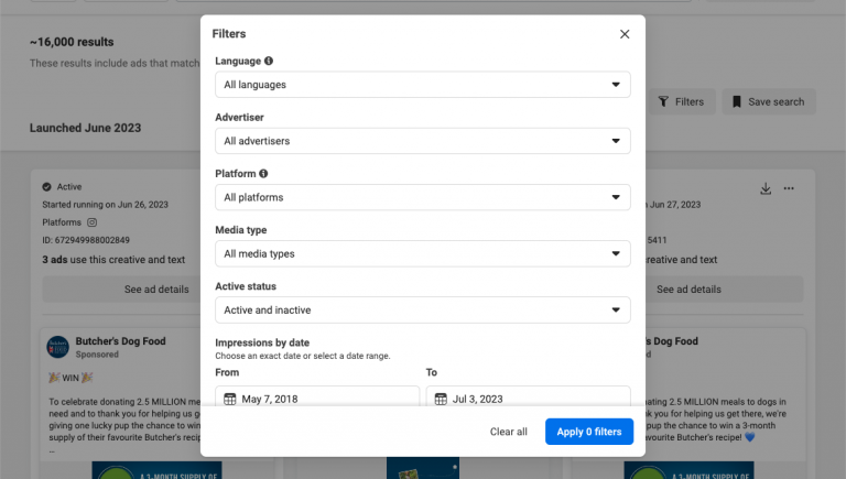 Save and Download Ads from Facebook Ad Library