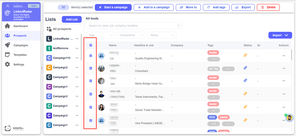How to use LinkedRadar Dashboard?