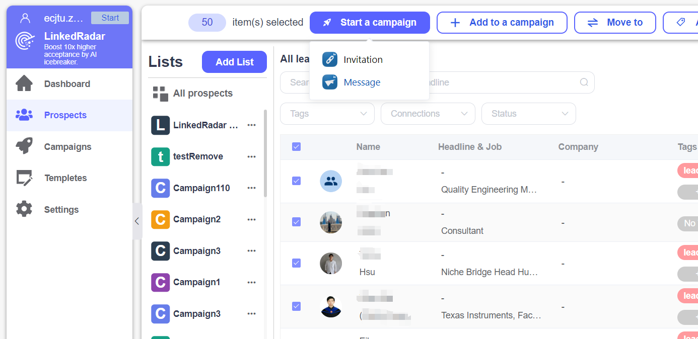 How to use LinkedRadar Dashboard?