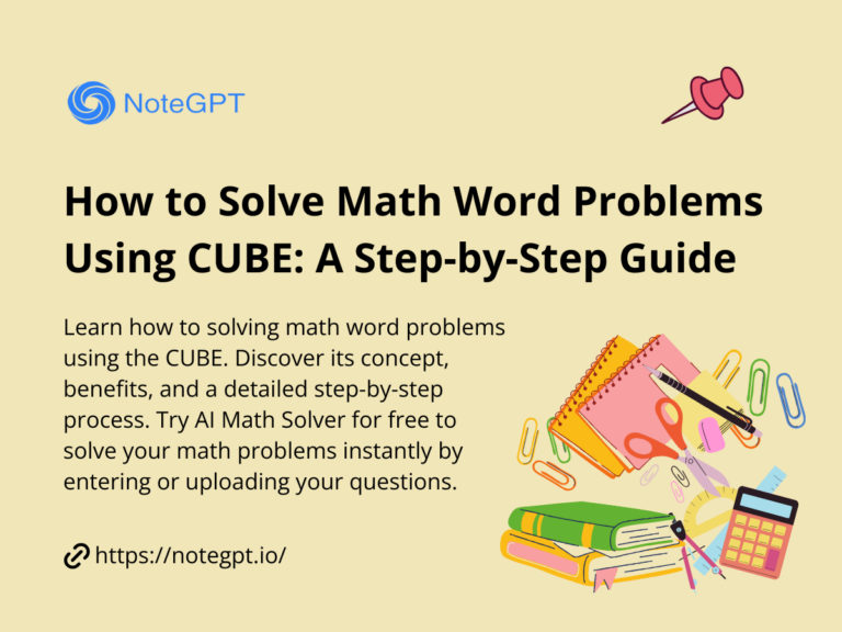 How to Solve Math Word Problems Using CUBE | Step-by-Step Guide