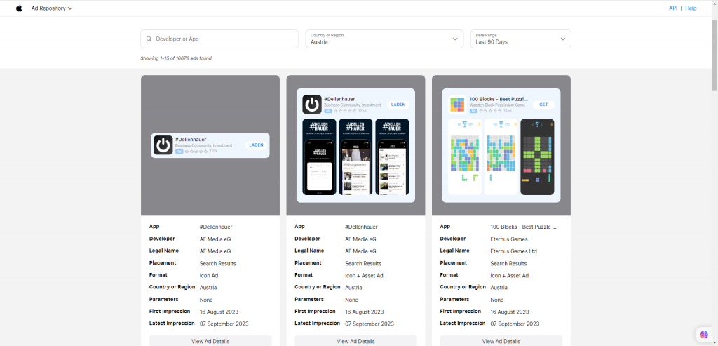 Apple Ad Repository Ad Library For Apple Search Ads 