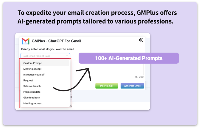 GMPlus - #1 AI Email Generator Gmail ChatGPT